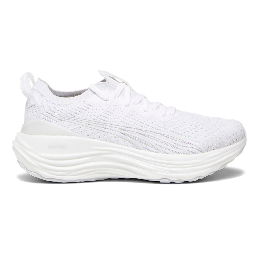 Women's Puma ForeverRun Nitro Knit, Puma White/Feather Grey, 9.5 B Med ...