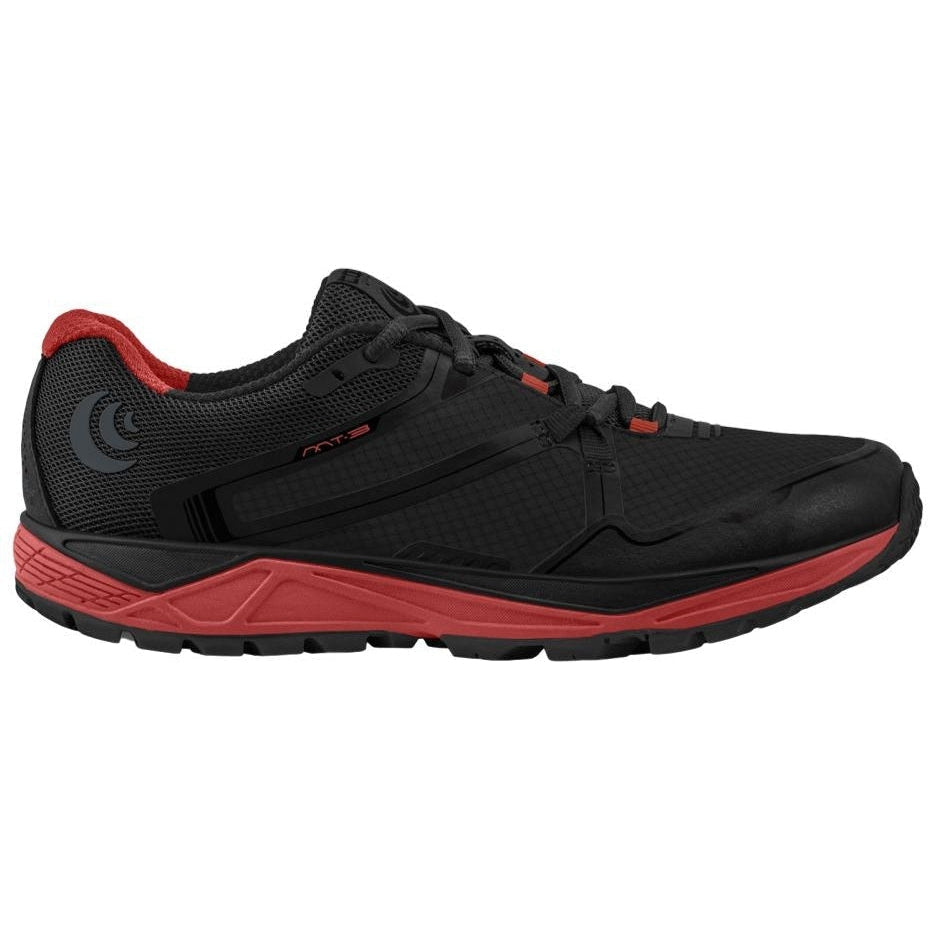 Men's Topo Athletic MT-3, Black/Red, 10 D Medium