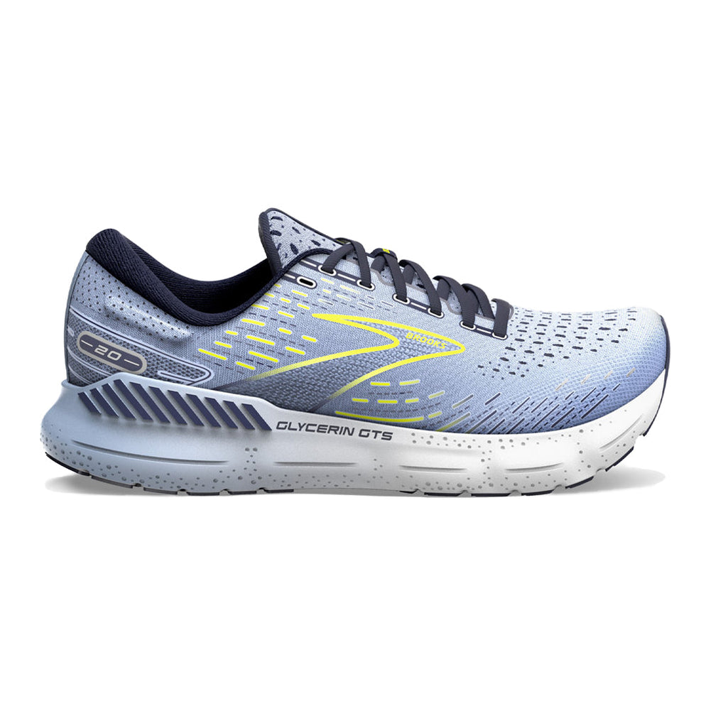 Women's Brooks Glycerin GTS 20, Light Blue/Peacoat/Nightlife, 10.5 B M ...